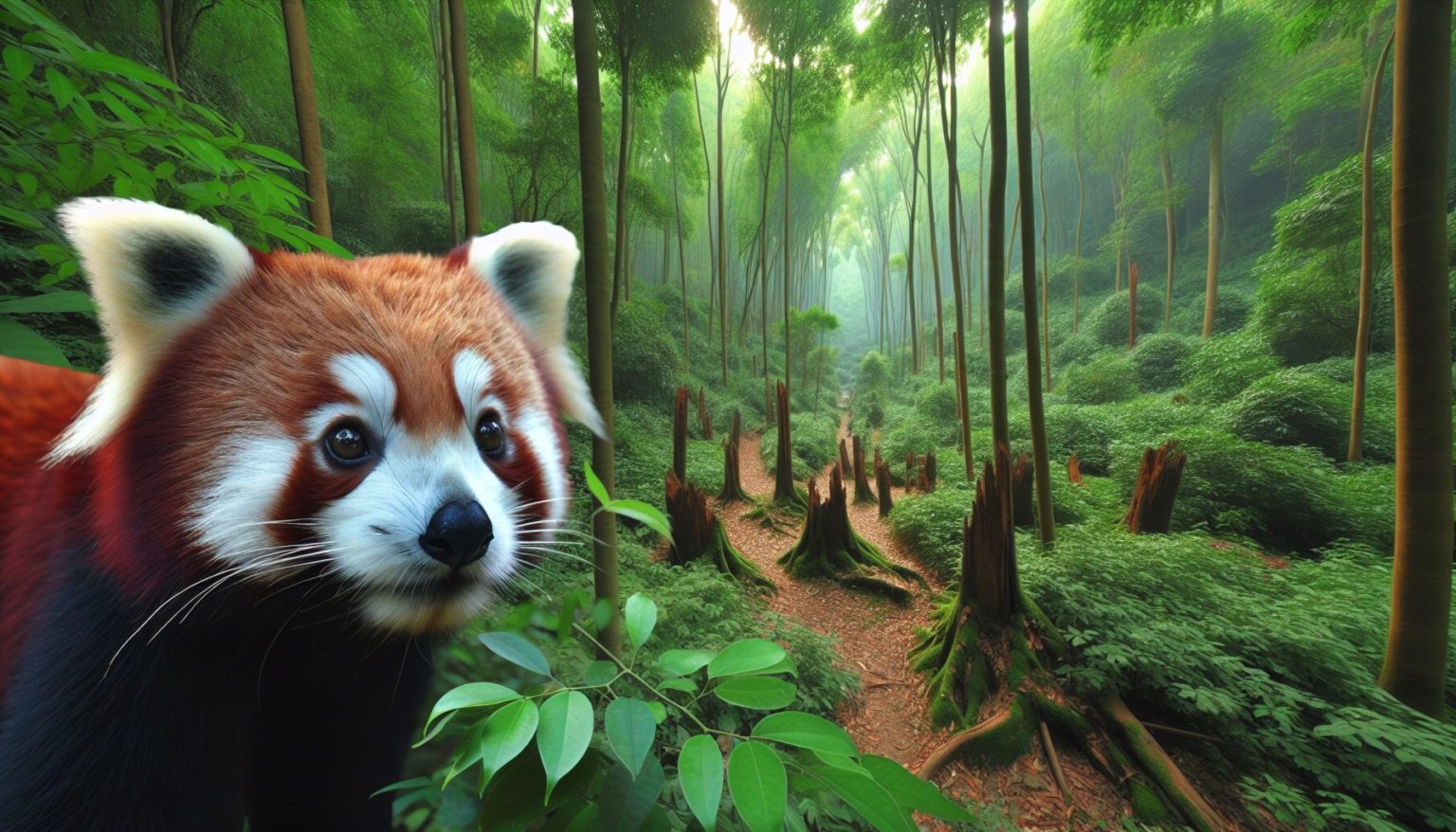 À la Recherche du Panda Roux : Habitat Menacé en Asie