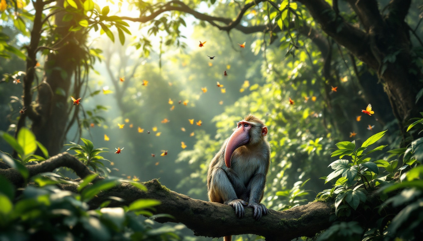 À la découverte du singe nasique : curiosités et habitat à Bornéo