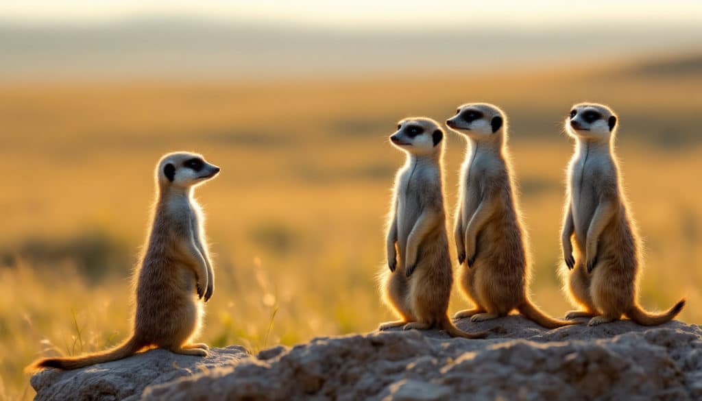 La vie en communauté des suricates : stratégies et dangers en savane
